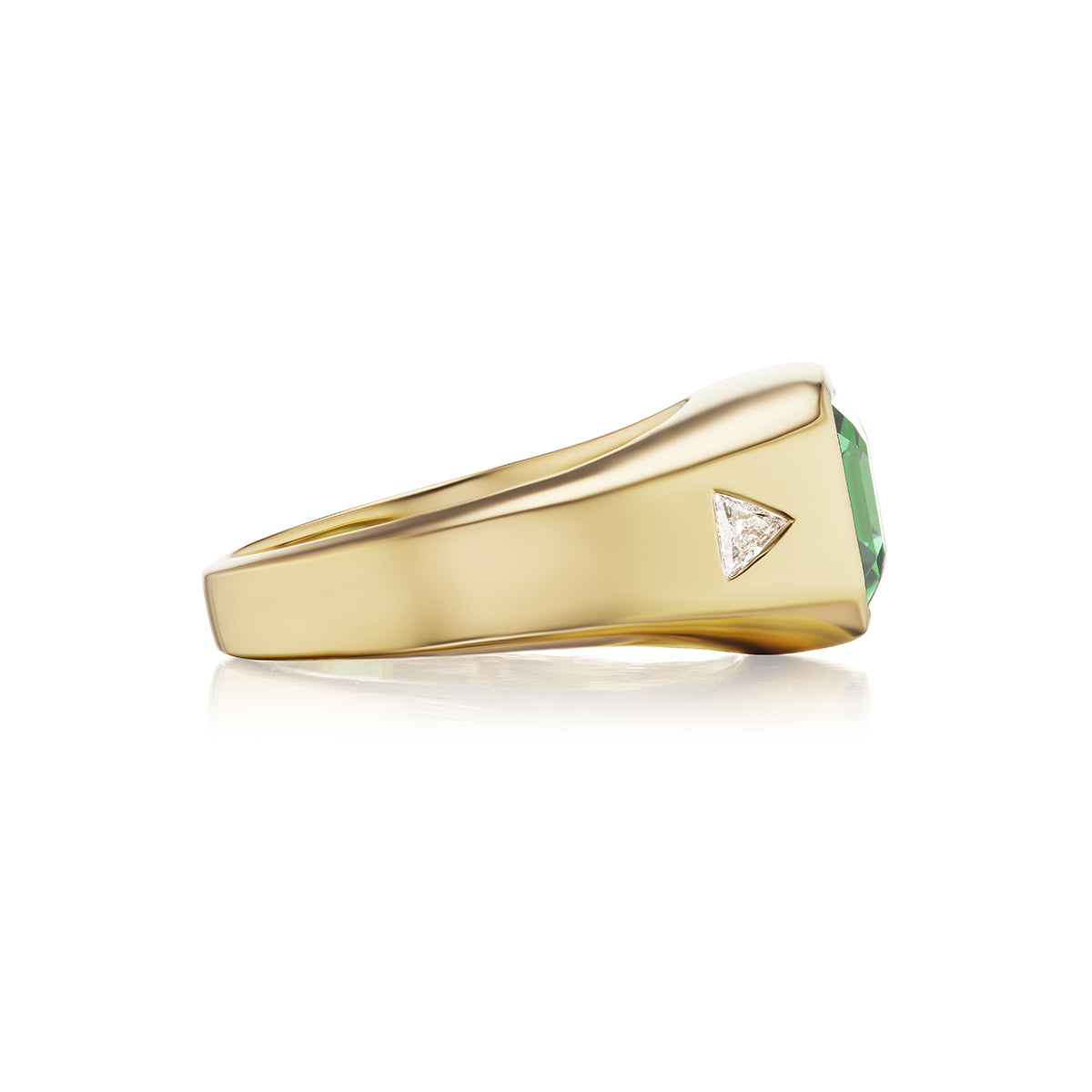 Unique Creation Series Ring - 18K Yellow Gold Green Tourmaline ...