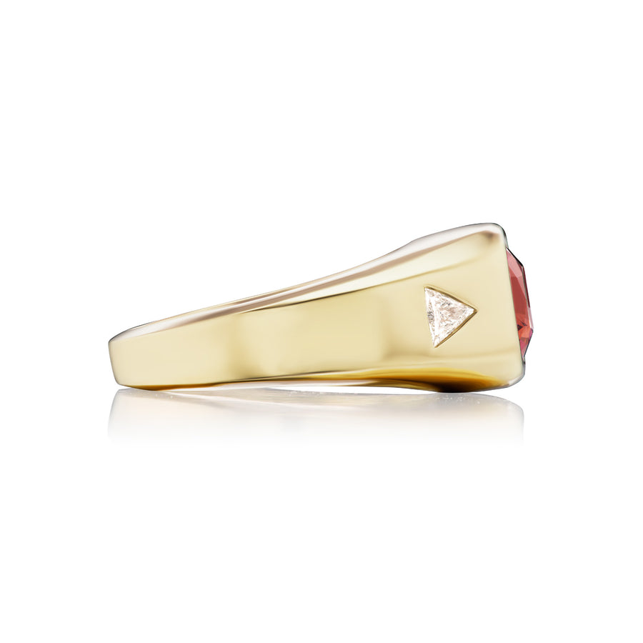 Unique Creation Series Ring - 18K Yellow Gold Red/Orange Spinel ...